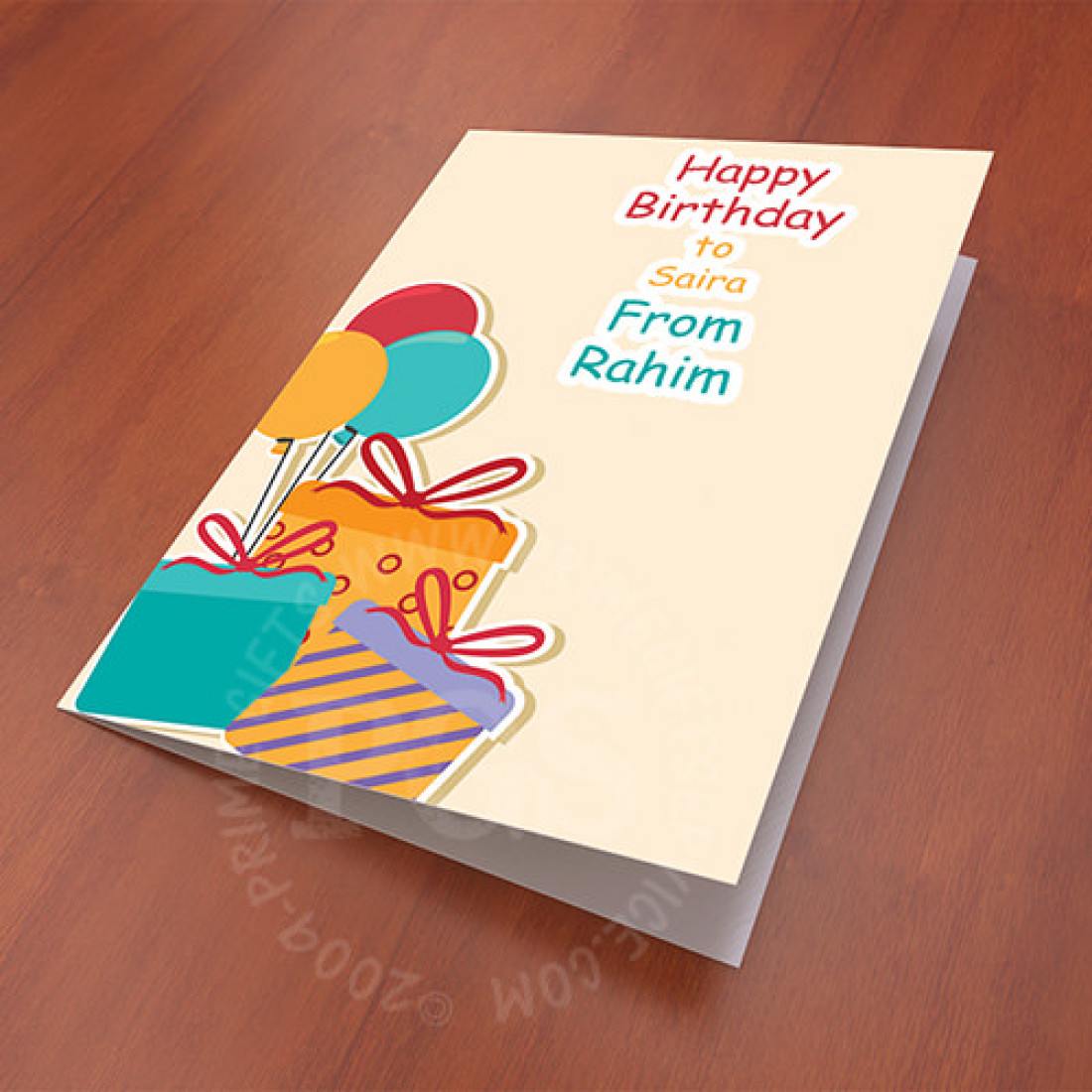 Send Birthday Personalised Card to Pakistan | Prime Gifts Shop Pakistan